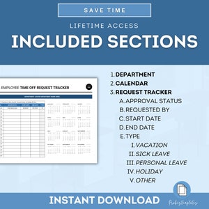 Employee Time off Request Tracker 2024 Template, Staff Leave Management ...