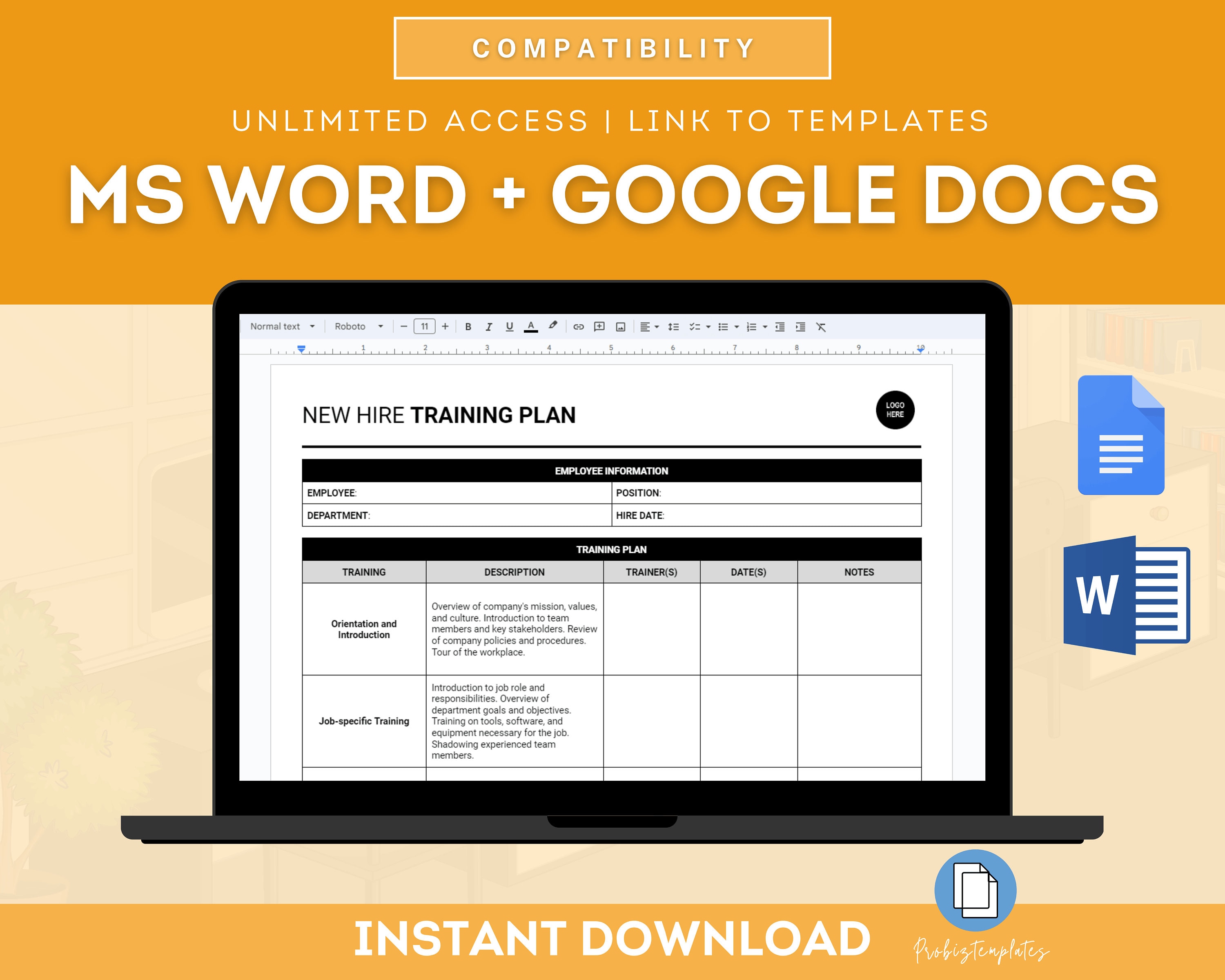 New Hire Training Plan, Employee Orientation Guide, Employee Onboarding ...