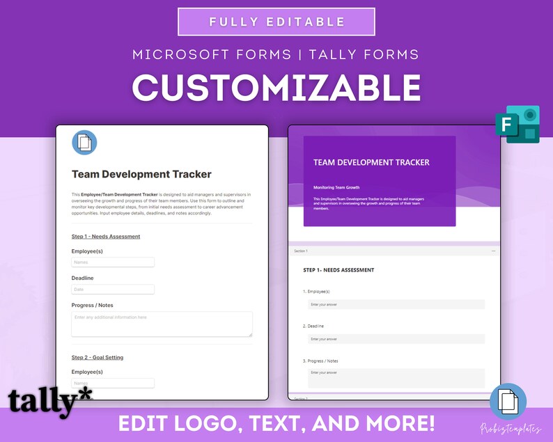 Employee & Team Development Tracker Online Template, Team Development Monitoring, Staff Growth ...