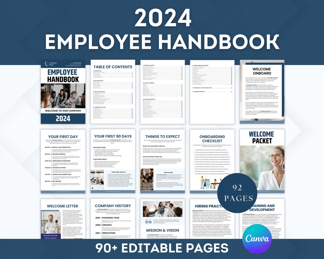 Employee Handbook, New Hire Welcome Packet, HR Employee Onboarding ...