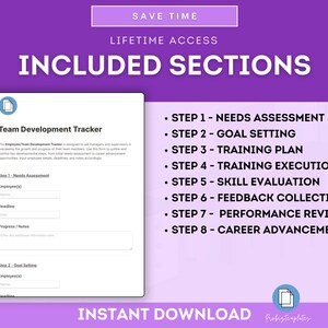 Employee & Team Development Tracker Online Template, Team Development ...