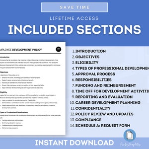 Employee Professional Development Policy Template, Employee Career ...