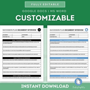 Succession Planning Incumbent Interview Form Template, Future Leader ...