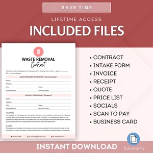 Waste Removal Contract Bundle, Disposal Service Agreement Template ...