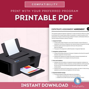 Expatriate Assignment Agreement Template, Overseas Employment Contract ...