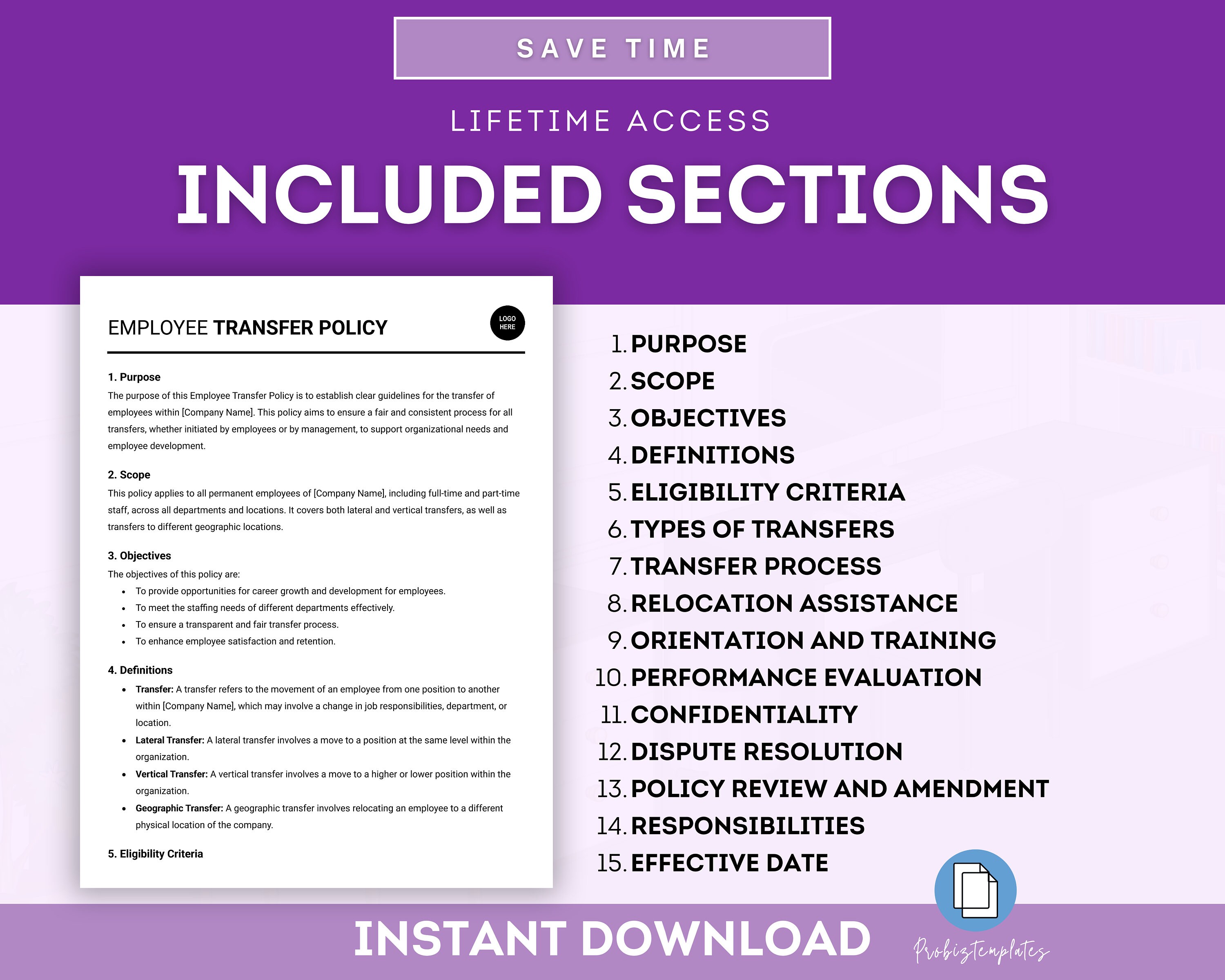 Employee Transfer Policy Template, Internal Transfer Guidelines, Employee Job Transfer Policy ...