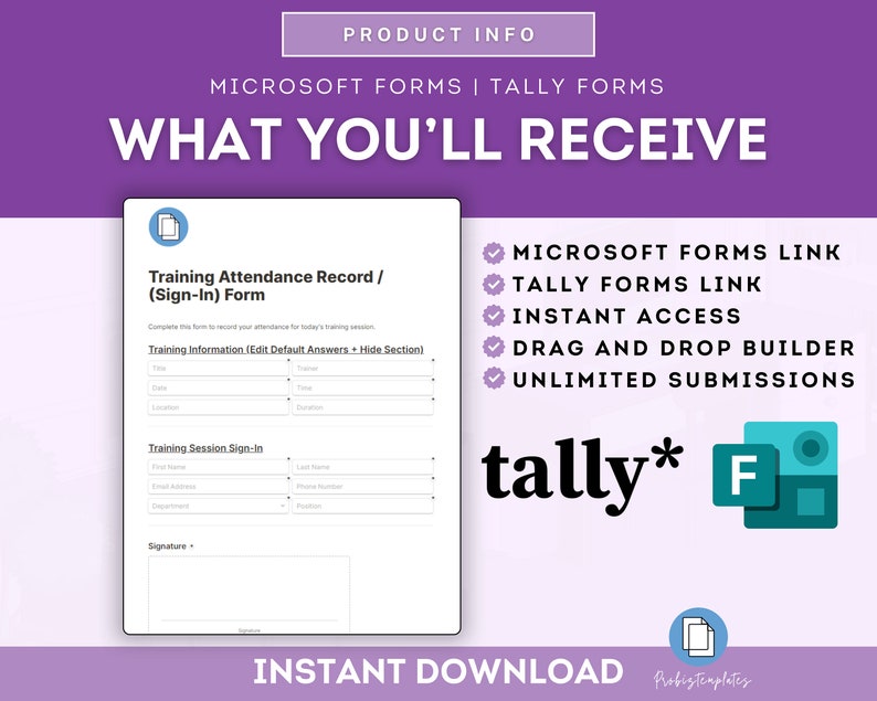 Training Attendance Record Check-in Form, Workshop Attendance Tracker ...