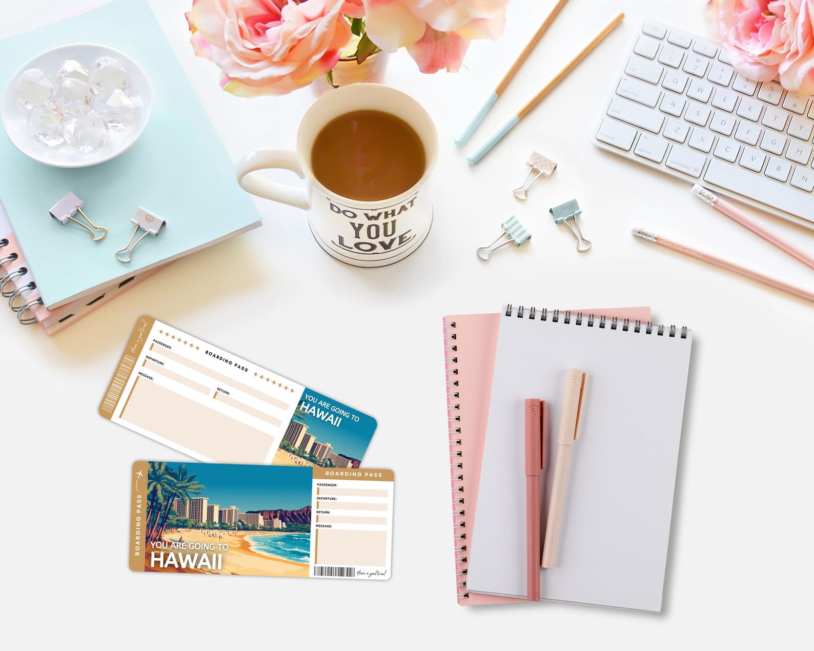 Printable Hawaii Surprise Gift Ticket, Editable Honolulu Boarding Pass ...