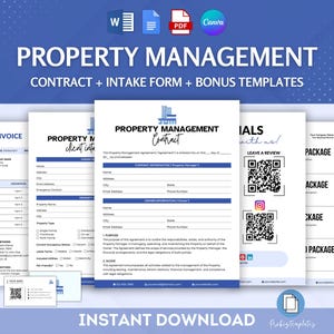 Property Management Contract Bundle, Rental Property Agreement Template ...