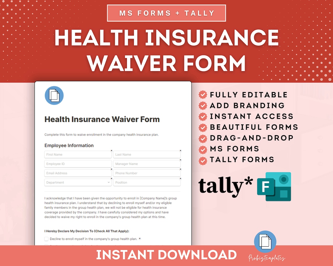 Health Insurance Waiver Online Form, Health Coverage Opt-out, Medical ...