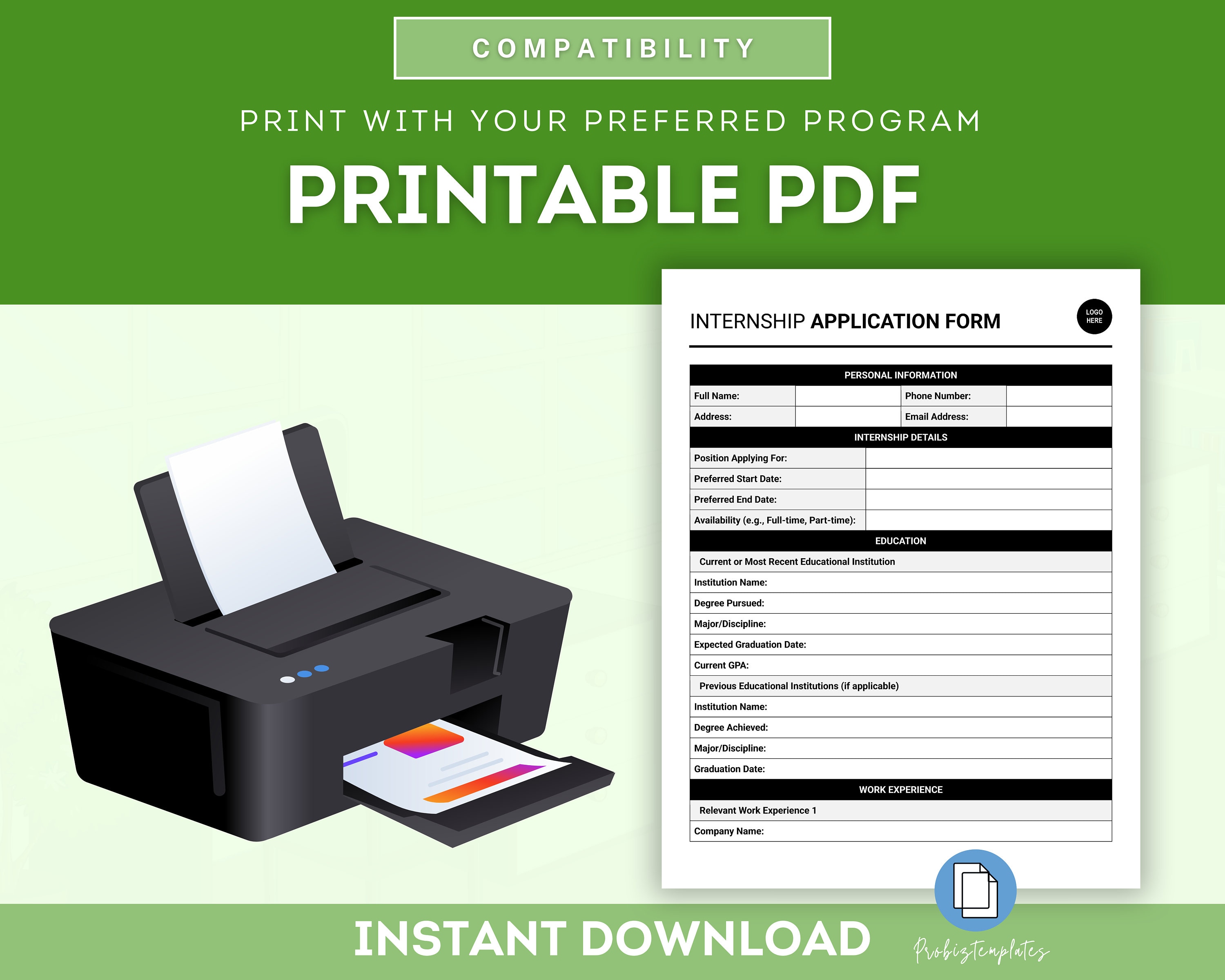 Internship Application Form Template Student Internship Application