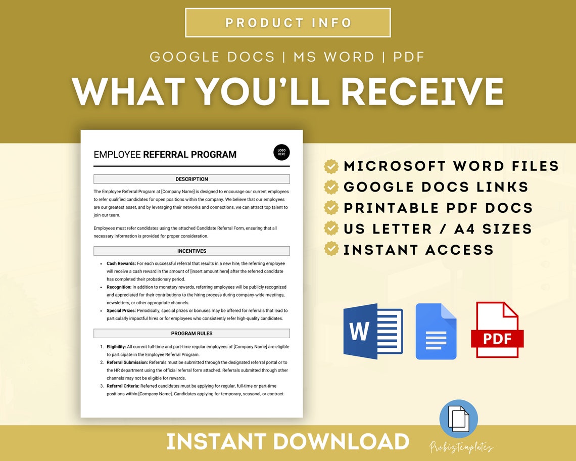 Employee Referral Program Template, Employee Recommendation Program ...