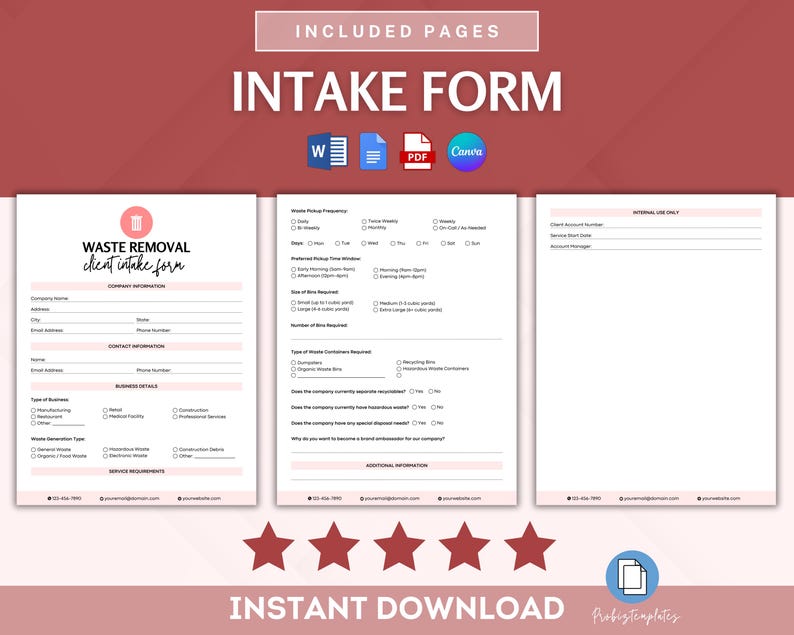 Waste Removal Contract Bundle, Disposal Service Agreement Template ...