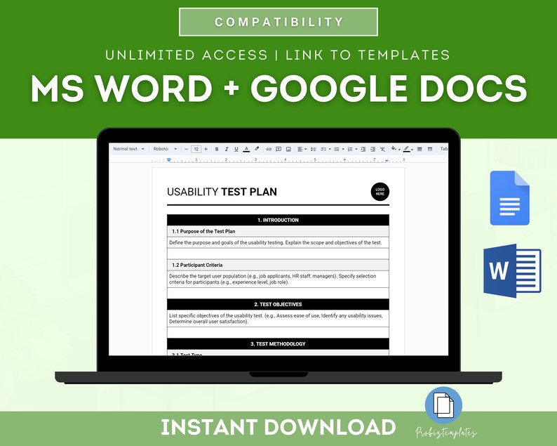 Usability Test Plan Template, User Experience Test Plan, UX Testing ...