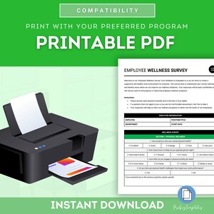 Employee Wellness Survey Template, Workplace Well-being Survey, Staff ...