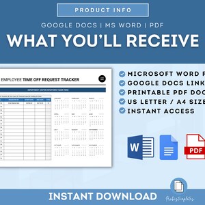 Employee Time off Request Tracker 2024 Template, Staff Leave Management ...
