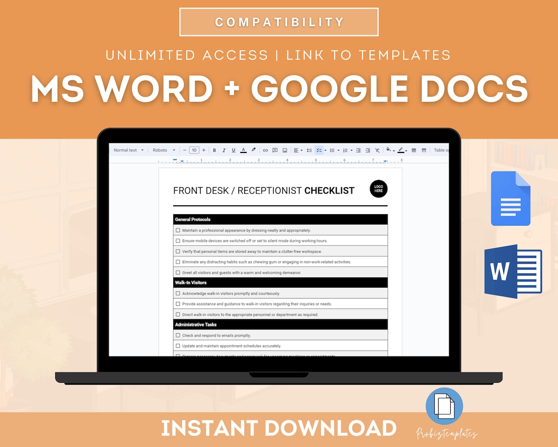 Front Desk Receptionist Checklist, Reception Responsibilities ...