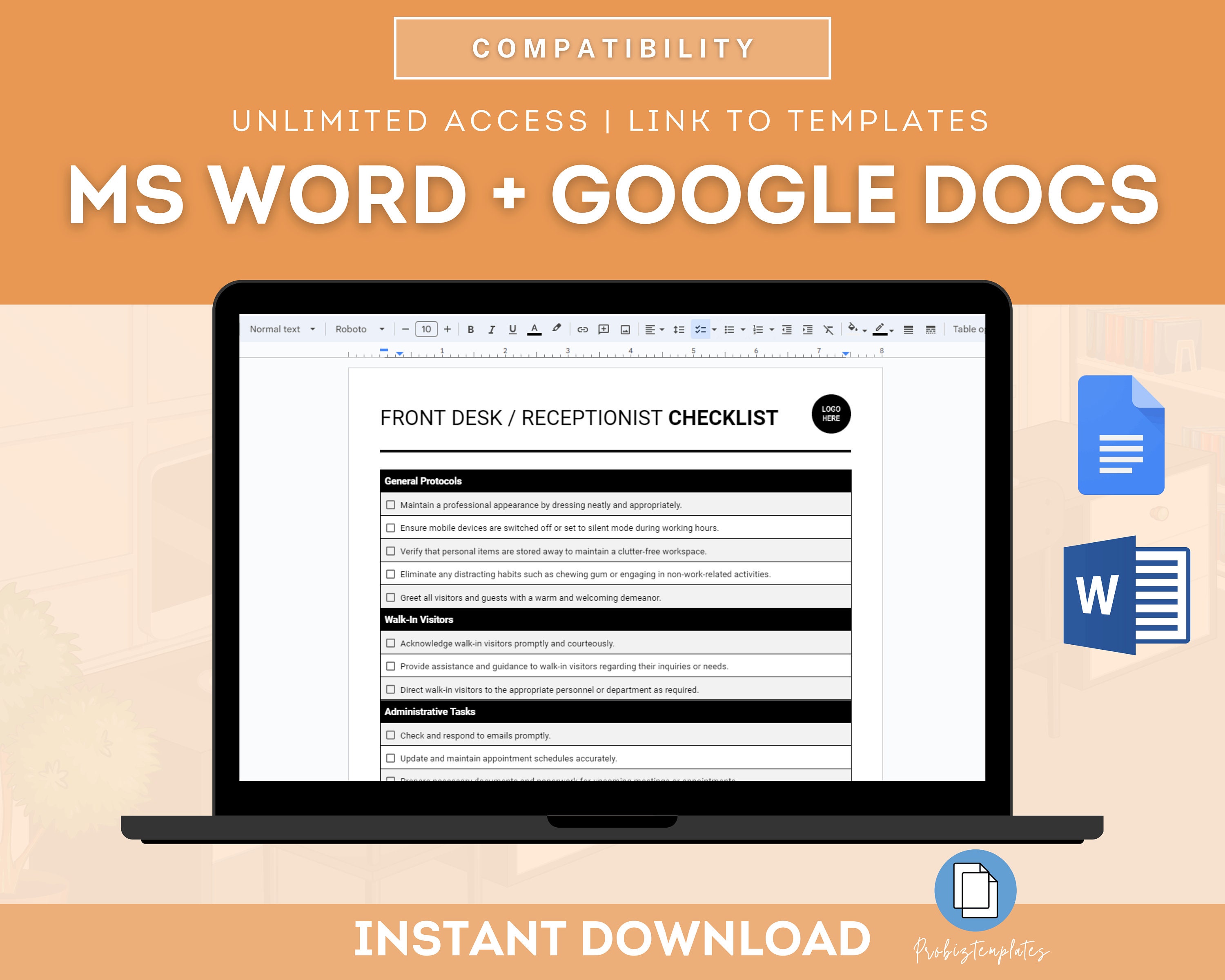 Front Desk Receptionist Checklist, Reception Responsibilities ...