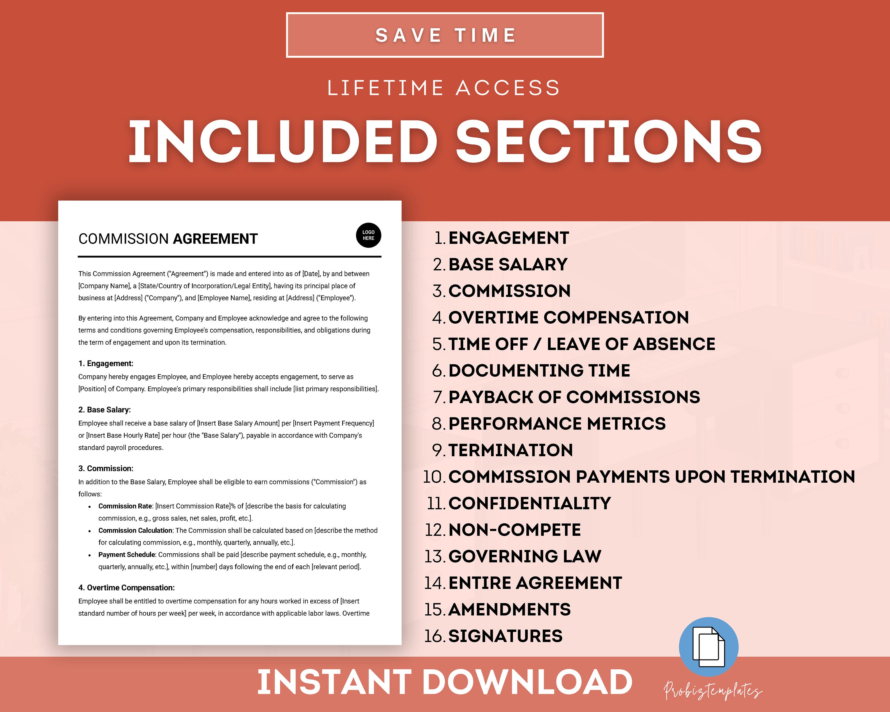 Commission Agreement Template, Sales Commission Contract Template ...