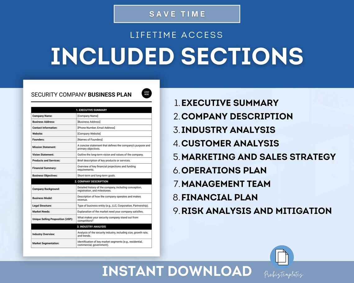 Security Company Business Plan, Security Service Business Plan ...
