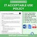 IT Acceptable Use Policy Template, Company IT Use Guidelines Template ...