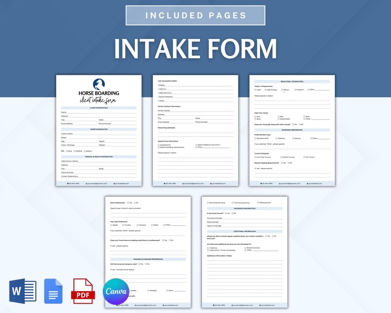 Horse Boarding Contract Bundle, Equestrian Agreement Template, Stable ...