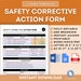 Workplace Safety Corrective Action Form Template, Hazard Correction ...