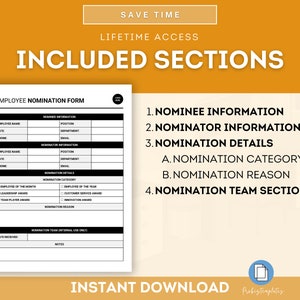 Employee Nomination Form Template, Staff Recognition Nomination ...