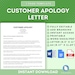 Customer Apology Letter Template, Apology Letter to Customer, Customer ...