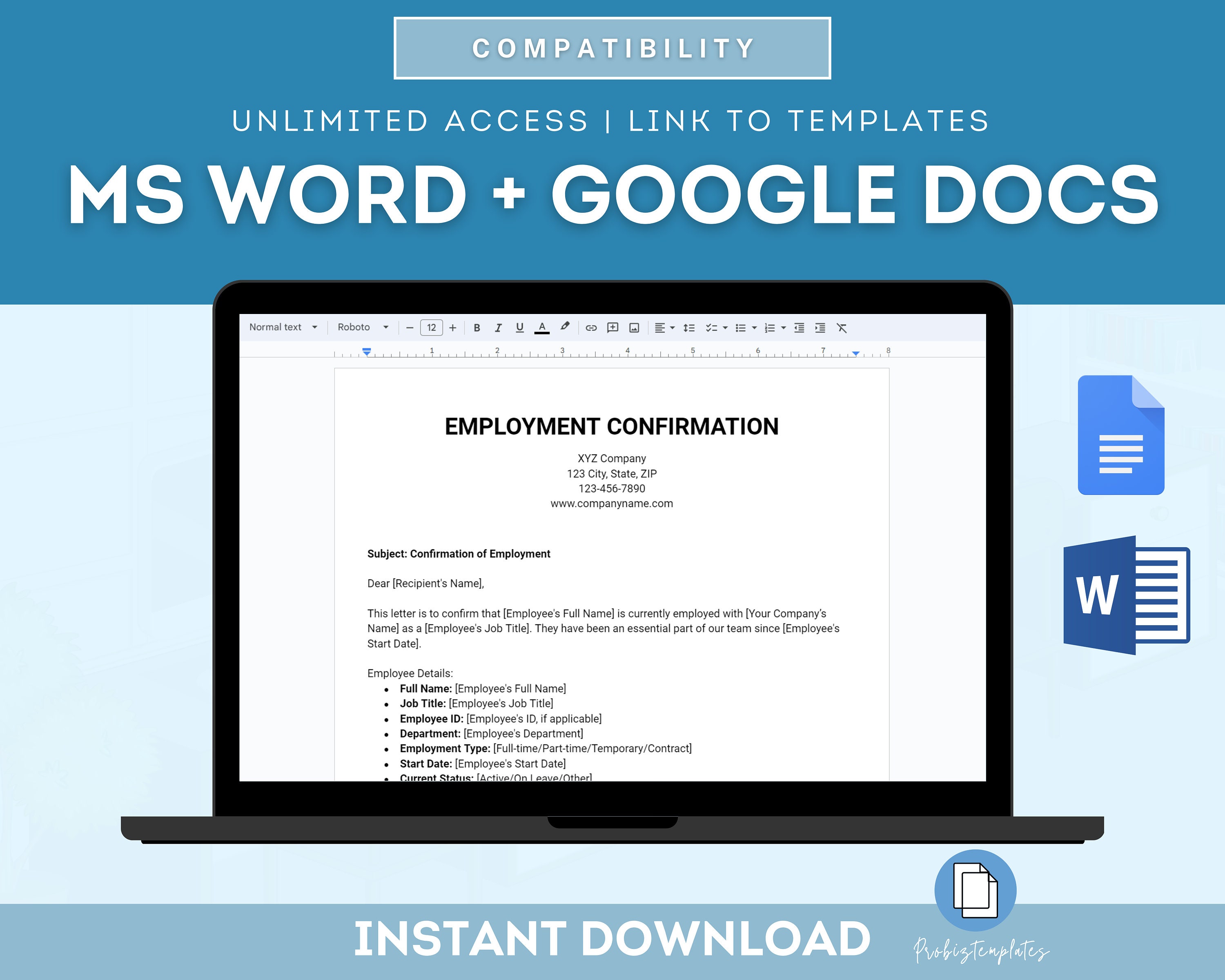 Employment Confirmation Letter Template, Job Confirmation Letter ...