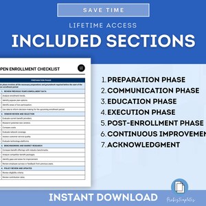 Open Enrollment Checklist Template, Benefits Enrollment Tasks Planner ...
