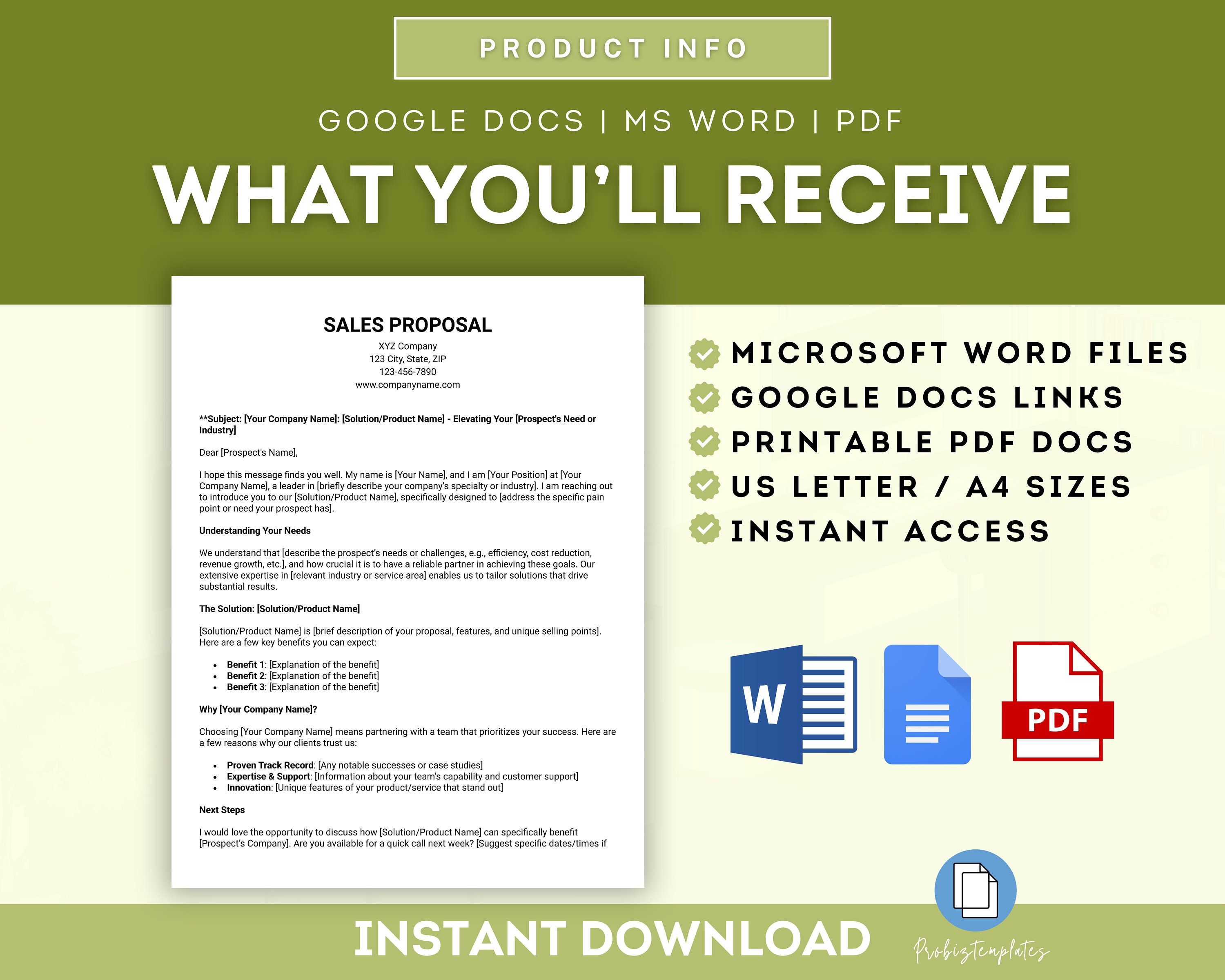 Sales Proposal Letter Template, Sales Pitch Letter, Sales Proposal ...