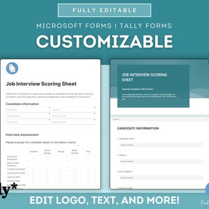 Job Interview Online Scoring Sheet, Human Resources Interview ...