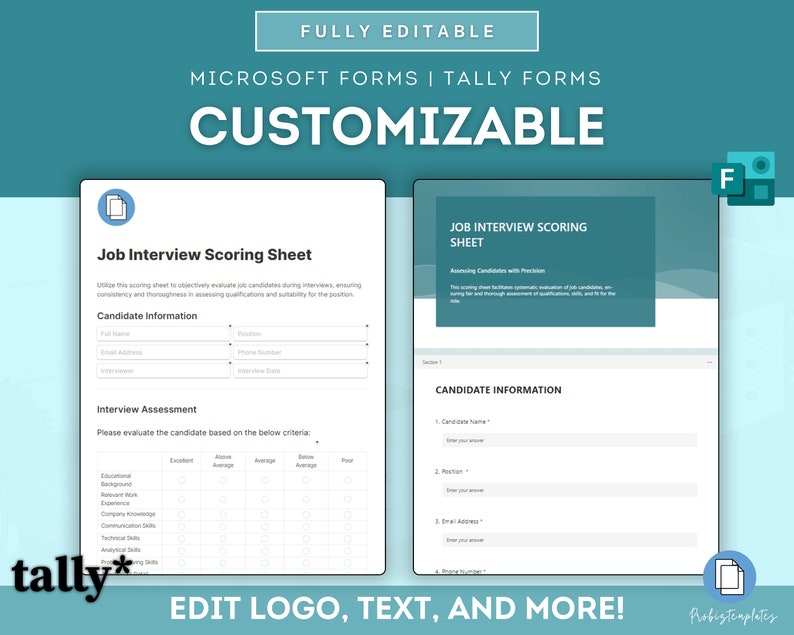 Job Interview Online Scoring Sheet, Human Resources Interview ...