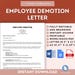 Employee Demotion Letter Template, Job Demotion Notice, Employee Role ...