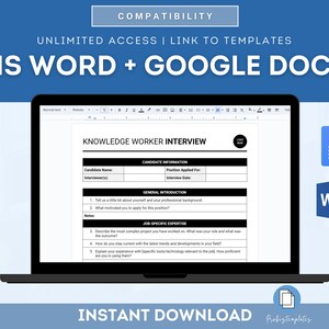 Knowledge Worker Questionnaire Template, Knowledge Worker Survey, Employee Knowledge Assessment ...