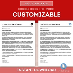 Job Interview Follow-up Letter Template, Post Job Interview Letter ...