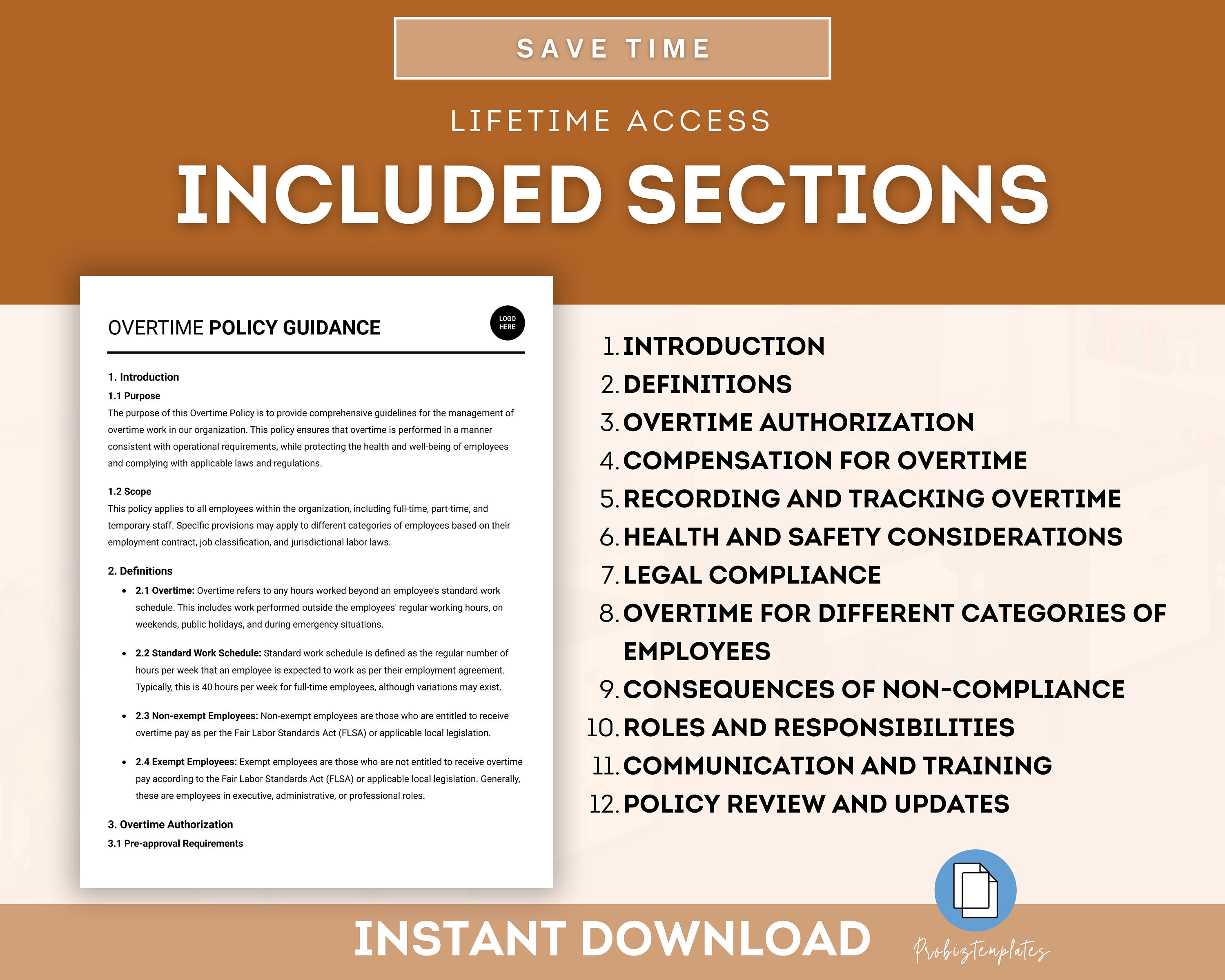 Overtime Policy Guidance Template, Overtime Regulations, Employee ...