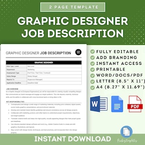 Graphic Designer Job Description Template, Creative Designer Job ...