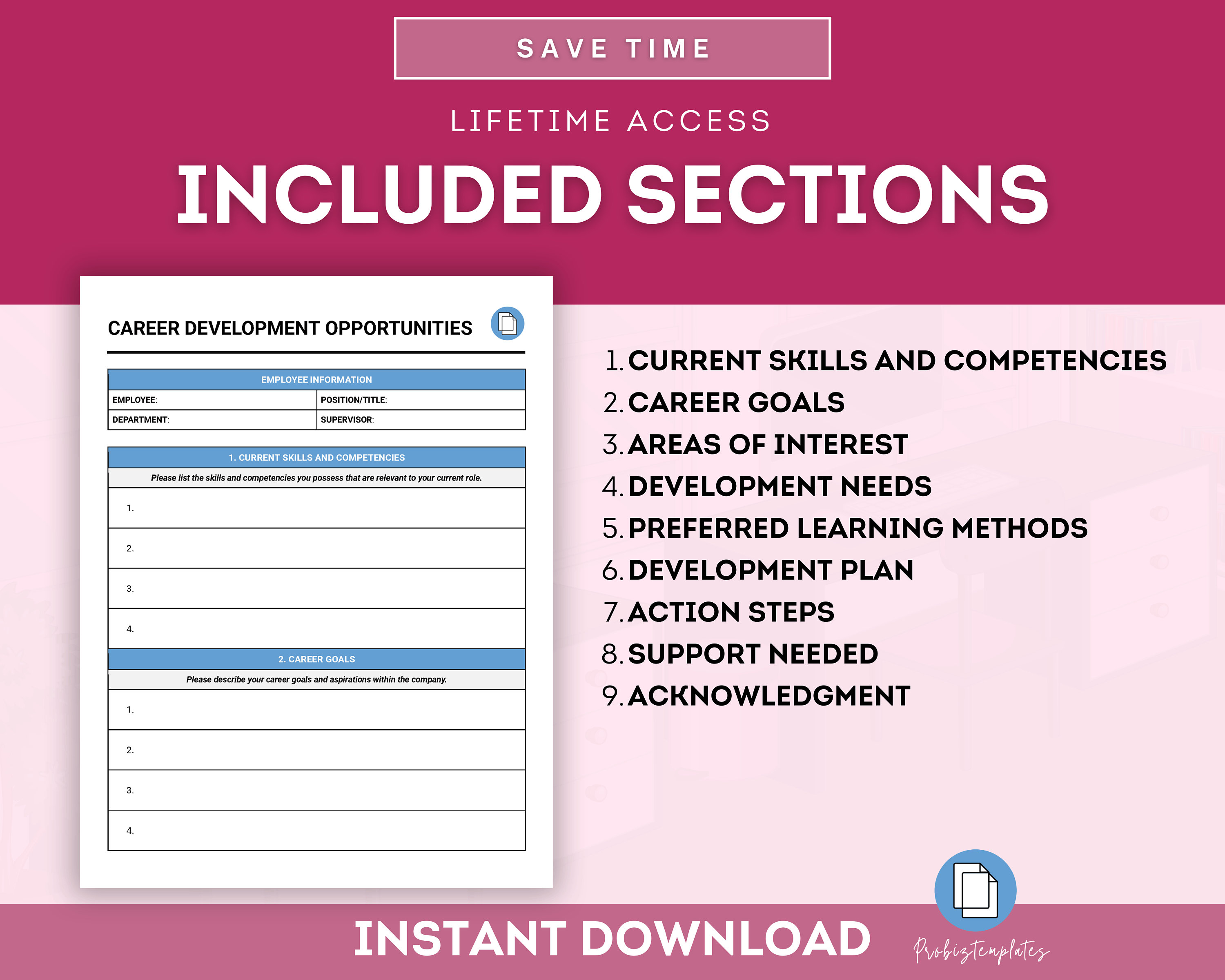 Career Development Opportunities Form, Career Advancement Opportunities ...