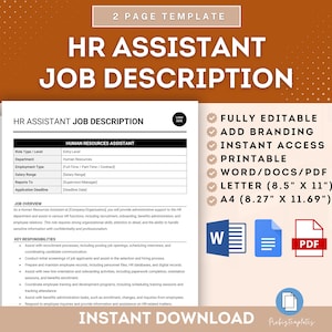 HR Assistant Job Description Template, Human Resources Assistant Role ...