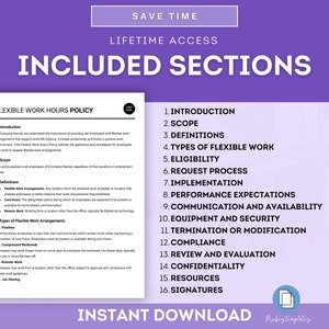 Flexible Work Hours Policy Template, Adaptive Work Schedule Policy ...