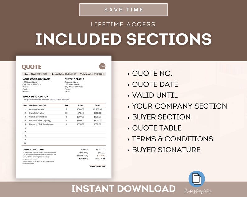 Quote Form Template for Businesses, Services Price Quote Form, Modern ...