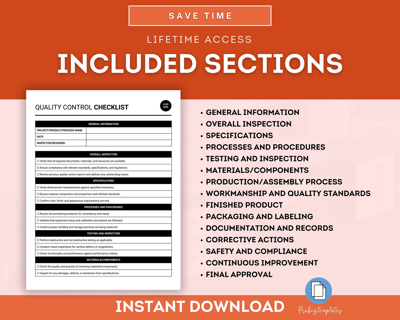 Quality Control Checklist Template, Quality Assurance Checklist Form ...