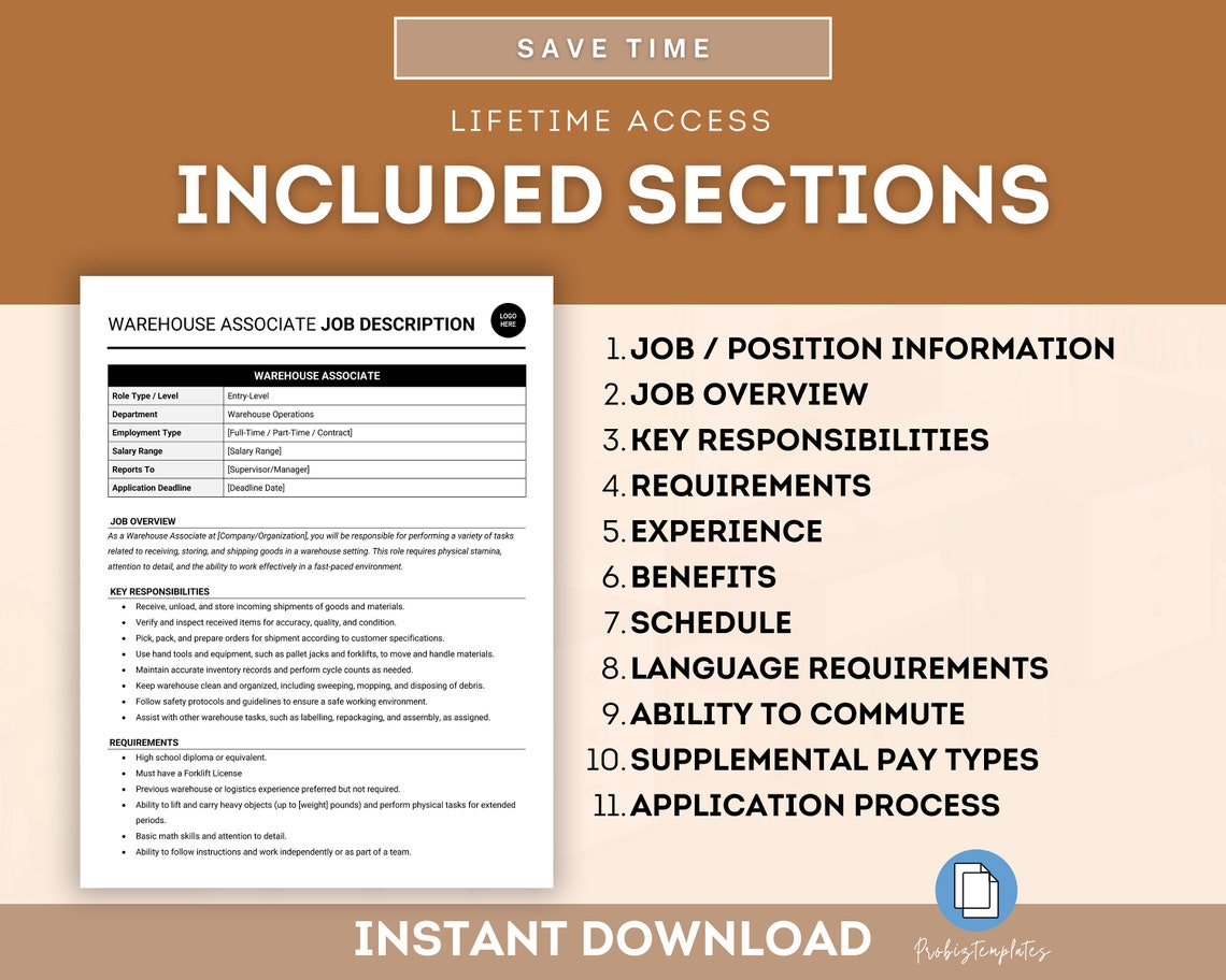 Warehouse Associate Job Description, Warehouse Worker Role, Warehouse ...