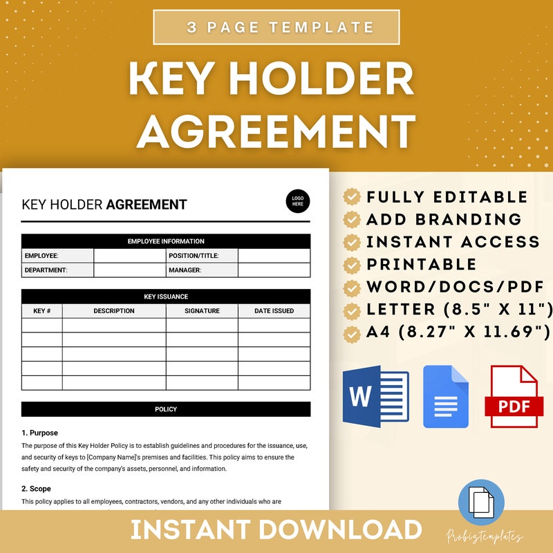 Key Management Template - Etsy
