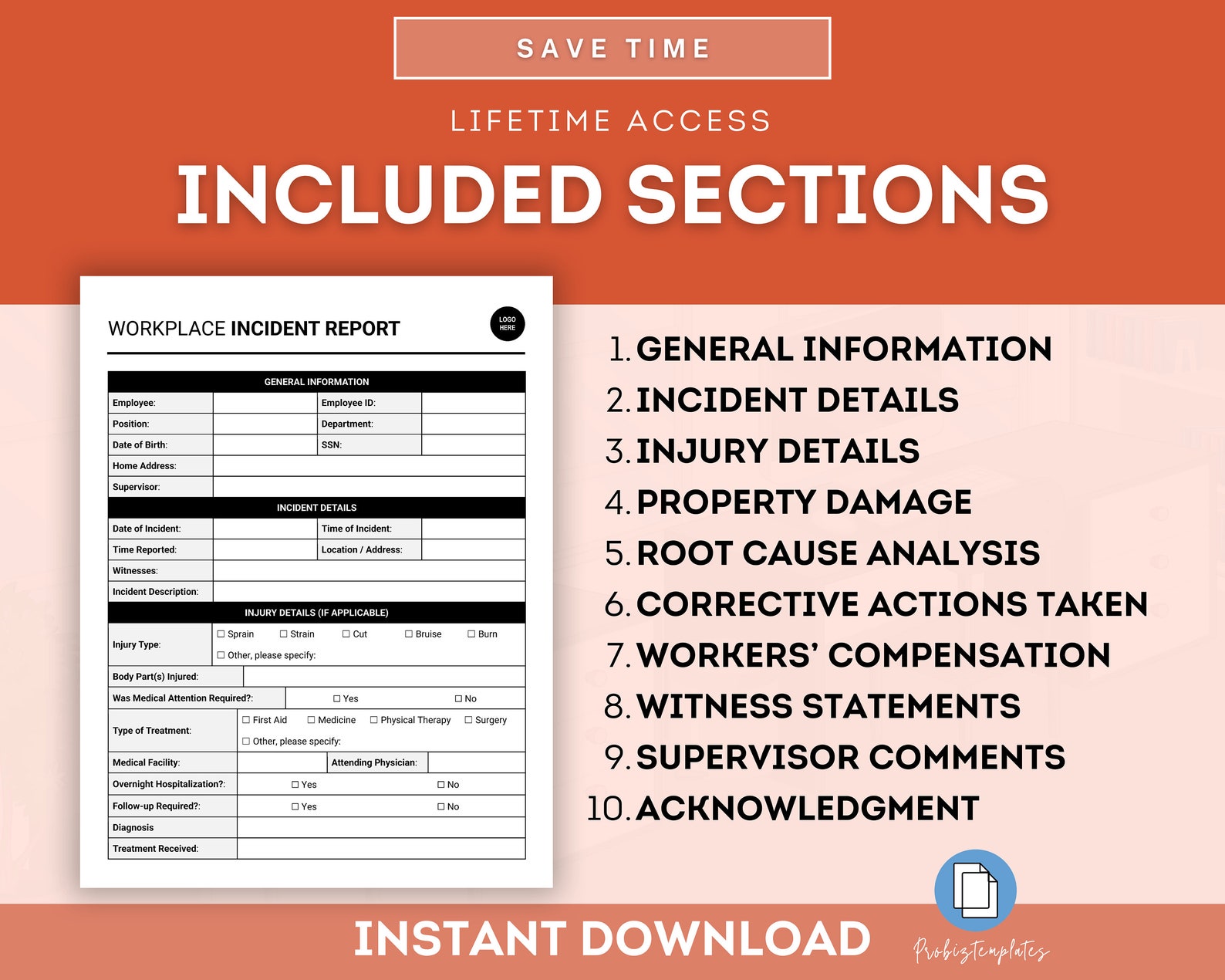 Workplace Incident Report Form Template, Workplace Accident Report Form ...