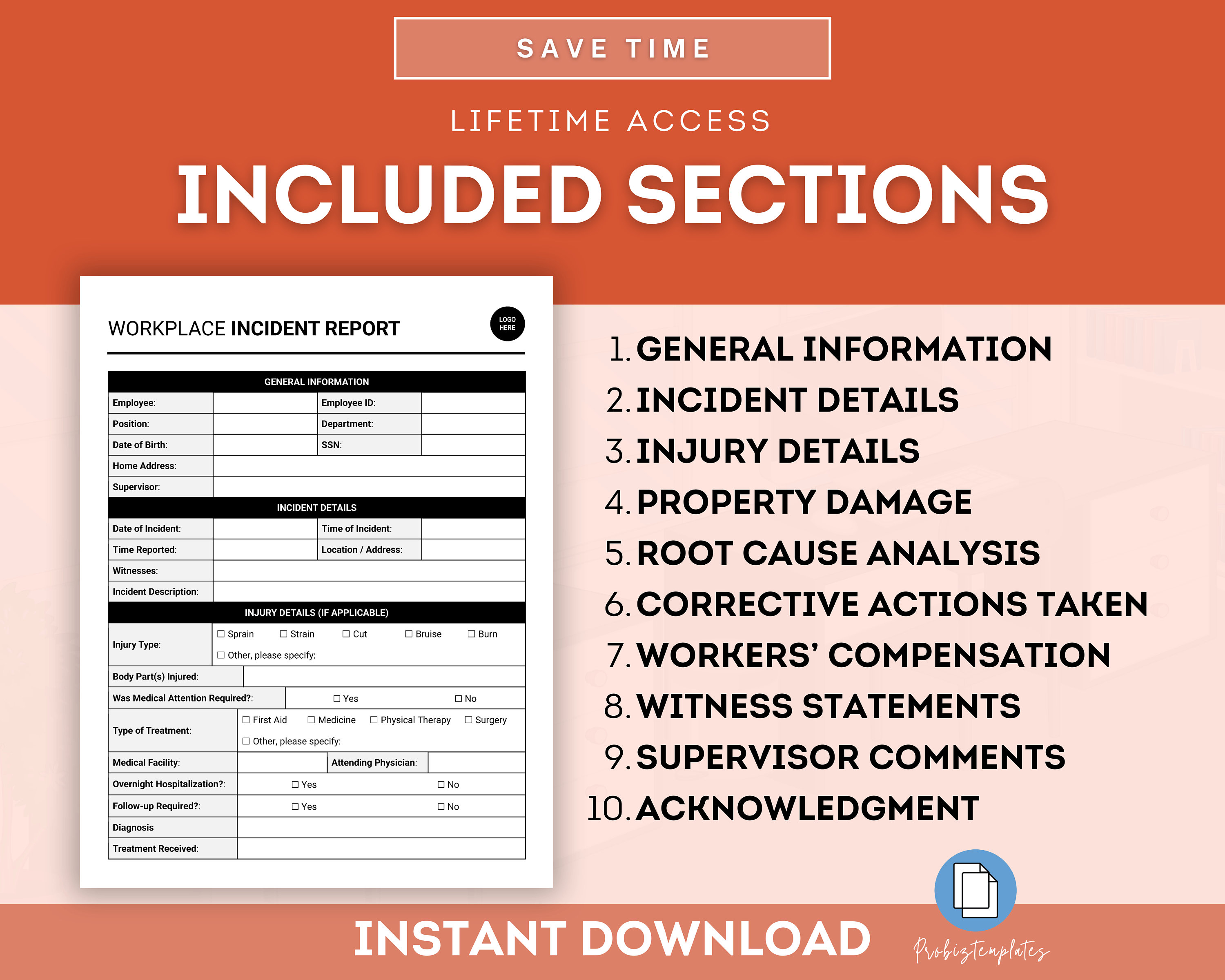 Workplace Incident Report Form Template, Workplace Accident Report Form ...