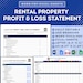 Rental Property Profit & Loss Statement Template, Rental Property ...