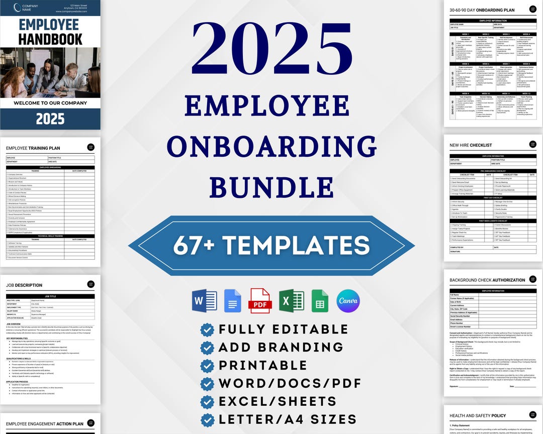HR Employee Onboarding Templates Bundle, HR New Hire Forms, Employee ...